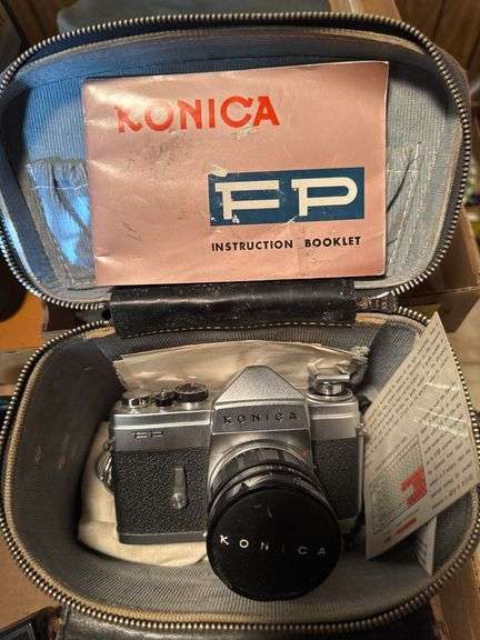Konica FP Camera with Case and Accessories, Vivitar Auto 252 Camera ...