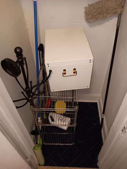 Contents of Closet: Thirty-One Bags, Backpacks, Shelving, and Other ...