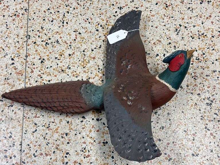 Casey Edwards Signed Wood Carved Hawk Wall Hanging - Auction Solutions ...