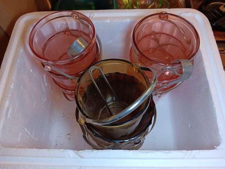 Glass Ice Pitchers with Tongs - Auction Solutions, Inc - Celebrating 25 ...