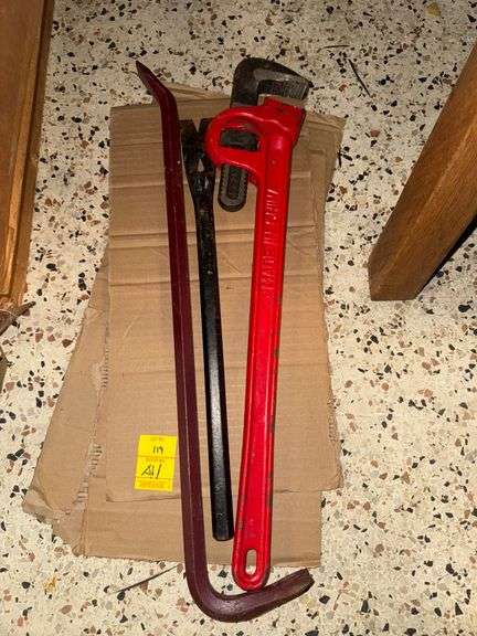 Crowbars and Large Monkey Wrench - Auction Solutions, Inc - Celebrating ...