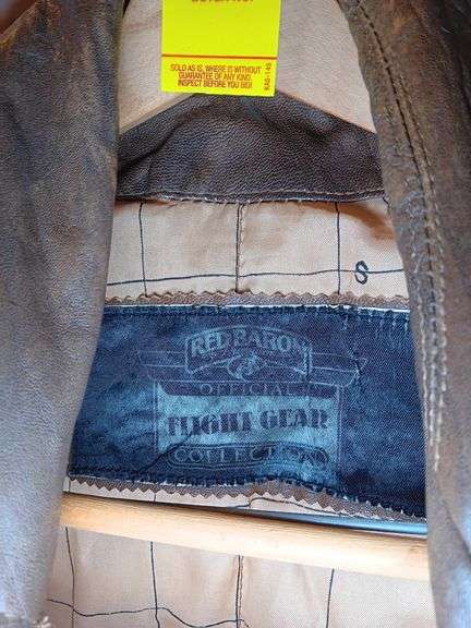 Red Baron Bomber Jacket Small - Auction Solutions, Inc - Celebrating 25 ...