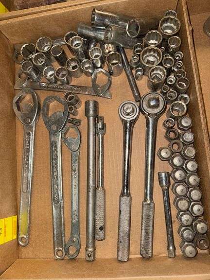 Set of Ratchets, Sockets, Extensions, and Lug Nuts - Auction Solutions ...