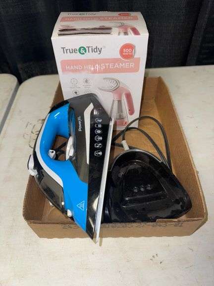 Power XL Iron with Battery Stand and True&Tidy Hand Held Steamer - Auction Solutions, Inc ...