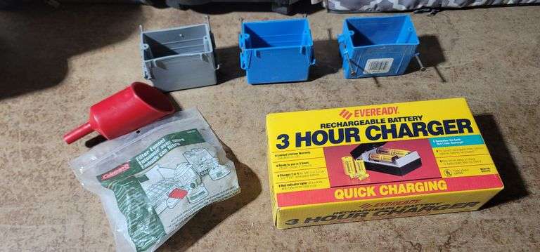 New 3 hour charger new electrical Junction boxes. - Auction Solutions ...