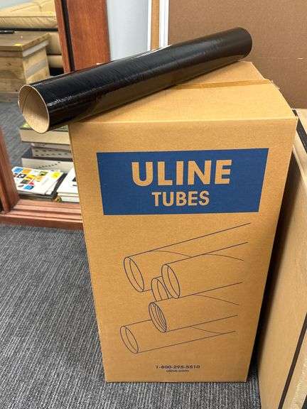 Uline Clear Die Cut Handle Bags and Unline Tubes - Auction Solutions ...
