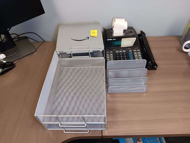 Victor 10 Key Calculator, 3 Hole Punch, Amazon Laptop Stand, and Desk ...
