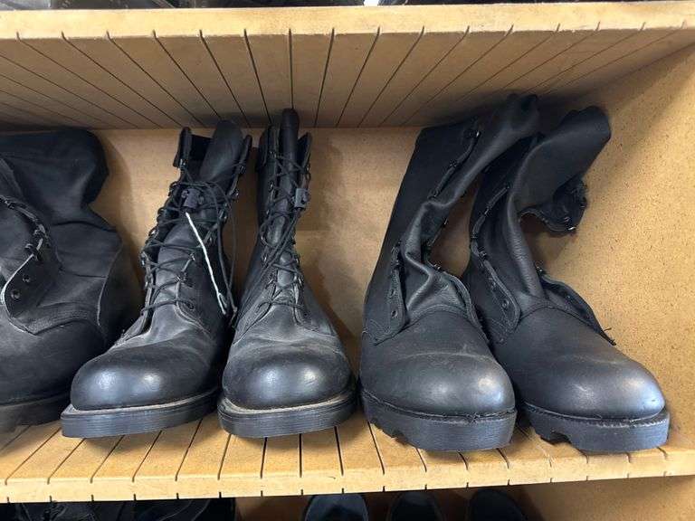 (4) Pairs Assorted Military Shoes - Auction Solutions, Inc ...