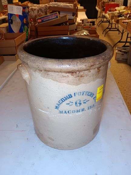 Macomb Pottery Crock #6 - Auction Solutions, Inc - Celebrating 25 Years