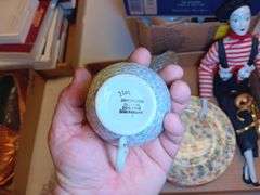 Porcelain Mime Doll, (2) Tea Cups & Saucer & Floral Plates - Auction ...