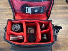Ritz Gear Camera Bag with Canon 55 - 250mm Lens, Polaroid 2.2x ...