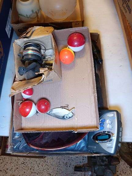 Antique Fishing Equipment, Ashtray, Walkman, and Other Items - Auction ...