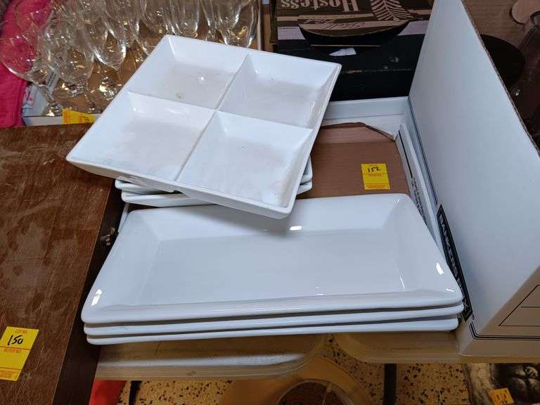 White Square Serving Dishes - Auction Solutions, Inc - Celebrating 25 Years
