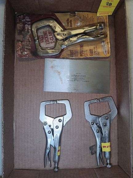 (3) New Fast Locking C-Clamps and Metal Plate from Disston - Auction ...