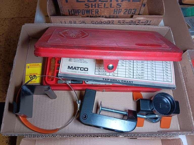 Table Clamp, Matco Tap Drill Set, and Other Hardware - Auction ...