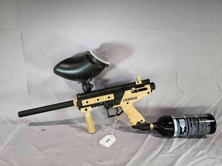 Cronus Paintball Gun with Dispenser and Canister - Auction Solutions ...