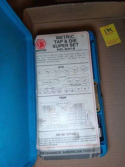 Matco Metric Tap & Die Super Set - Auction Solutions, Inc - Celebrating ...