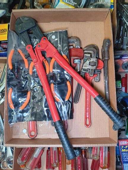 Bolt Cutters, Monkey Wrenches, and Plier Set - Auction Solutions, Inc ...