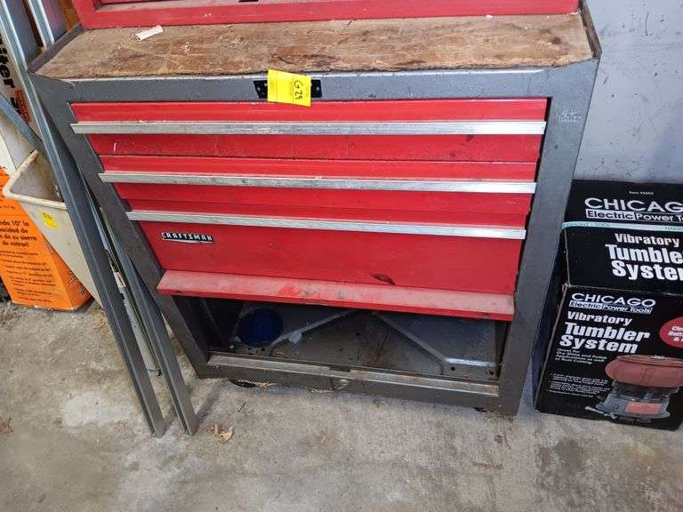 Craftsman Red 4 Drawer Rolling Toolbox - Auction Solutions, Inc ...