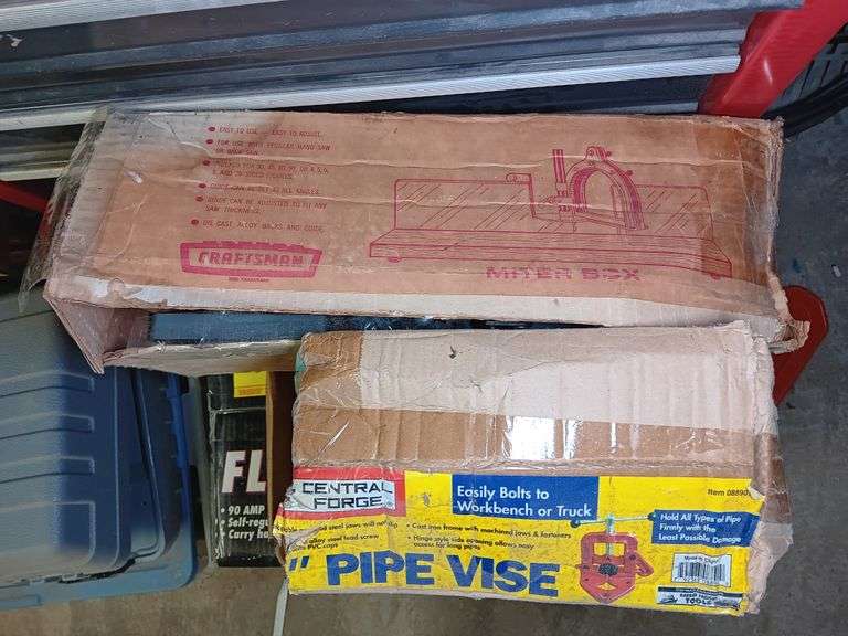 Pipe Vise and Craftsman Miter Box - Auction Solutions, Inc ...
