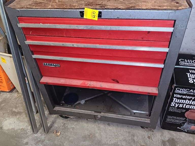 Craftsman Red 4 Drawer Rolling Toolbox - Auction Solutions, Inc ...