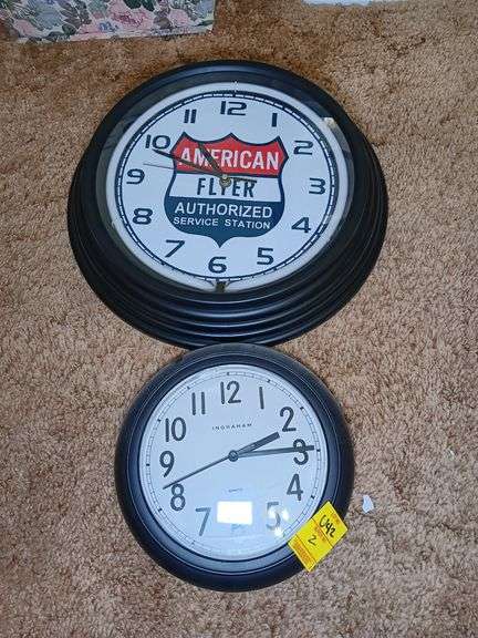 (2) Wall Clocks - Auction Solutions, Inc - Celebrating 25 Years