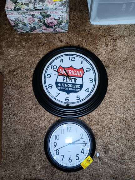 (2) Wall Clocks - Auction Solutions, Inc - Celebrating 25 Years