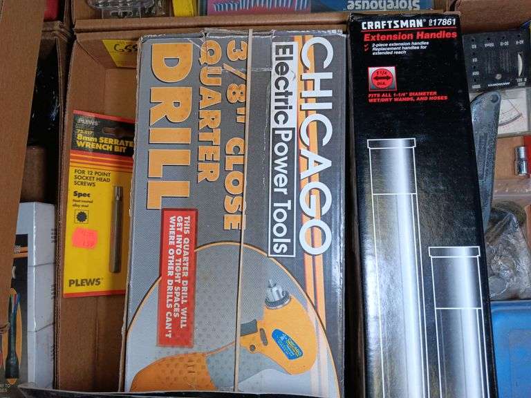 Craftsman Extension Handles, Chicago Electric 3/8" Close Quarter Drill ...