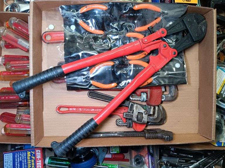 Bolt Cutters, Monkey Wrenches, and Plier Set - Auction Solutions, Inc ...