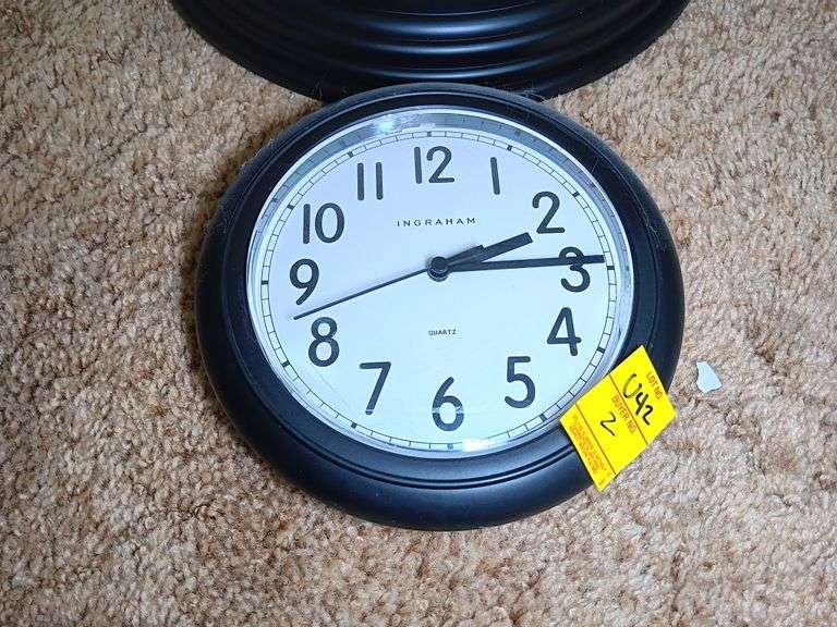 (2) Wall Clocks - Auction Solutions, Inc - Celebrating 25 Years