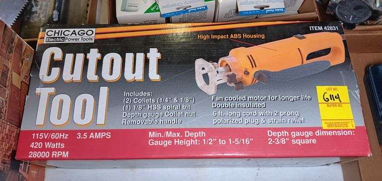 Chicago Electric Cutout Tool - Auction Solutions, Inc - Celebrating 25 ...
