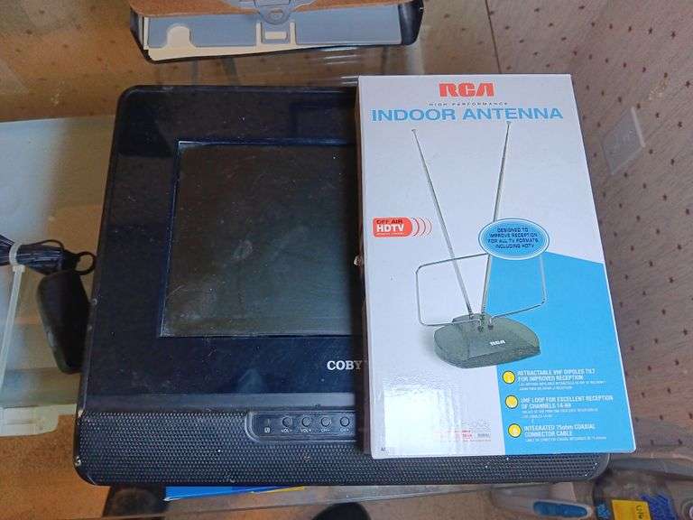 RCA Indoor Antenna, Coby Mini Screen, and Bunker Hill Security Screen ...