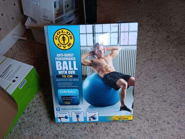Gold's Gyym Anti Burst Performance Ball - Auction Solutions, Inc ...