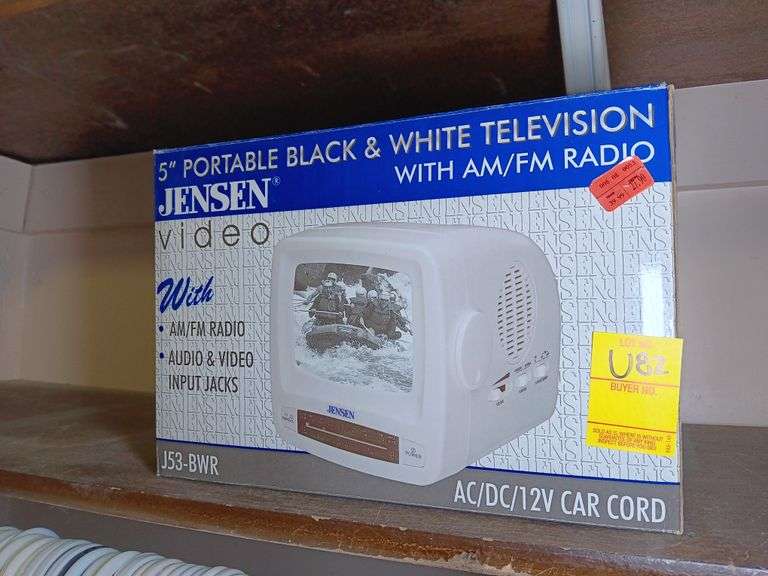 5" Portable Black & White Television with AM/FM Radio - Auction ...