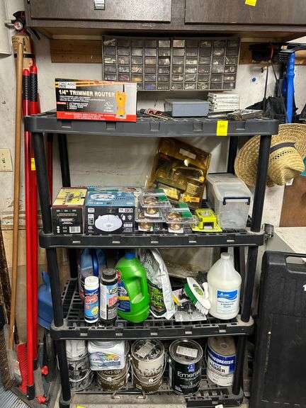 Black Storage Rack and Contents - Auction Solutions, Inc - Celebrating ...