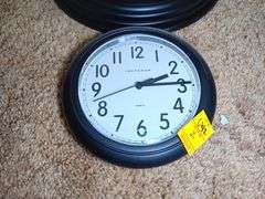 (2) Wall Clocks - Auction Solutions, Inc - Celebrating 25 Years
