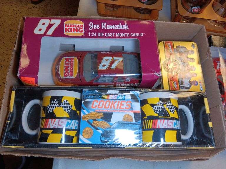 Nascar Cookies and Mugs Set, Joe Nemechek 1:24 Scalee Die Cast Burger ...