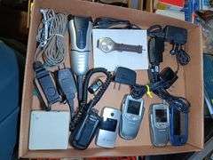 Variety of Cell Phones, Electric Razor, Chargers, and Other Items ...