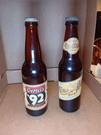 Oertels Lager Beer Bottle and Fox Head Club House Beer Bottle - Auction ...