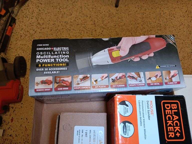 Chicago Electric Oscillating Multifunction Power Tool, Black & Decker ...