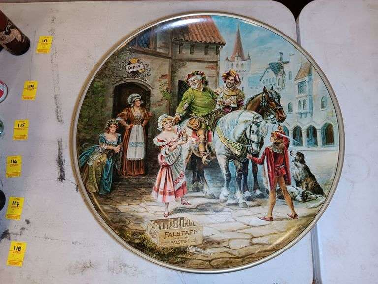 Falstaff 1900 Reproduction Advertising Display Plate #767 24" - Auction ...