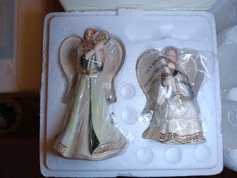 Hawthorne Village Irish Nativity Collection "Angel of Faith & Angel of ...
