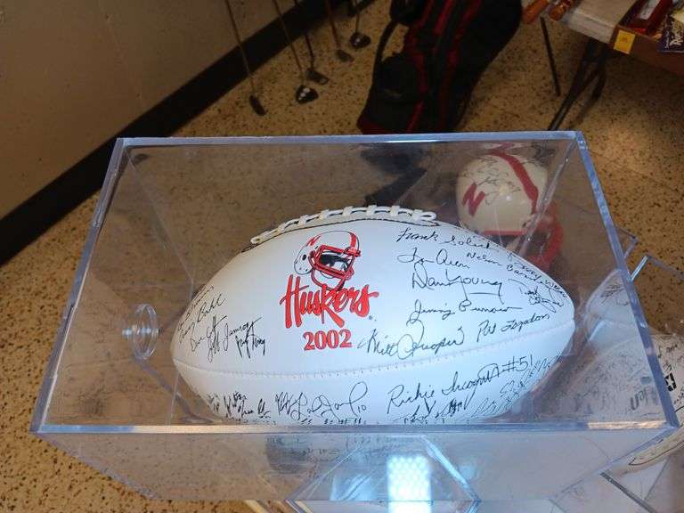 2002 Nebraska Cornhuskers Printed Signatures Football - Auction ...