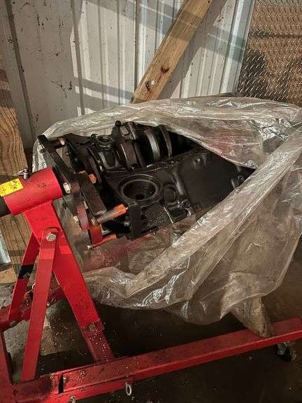 Engine Stand with 350 Chevy Block - Auction Solutions, Inc ...