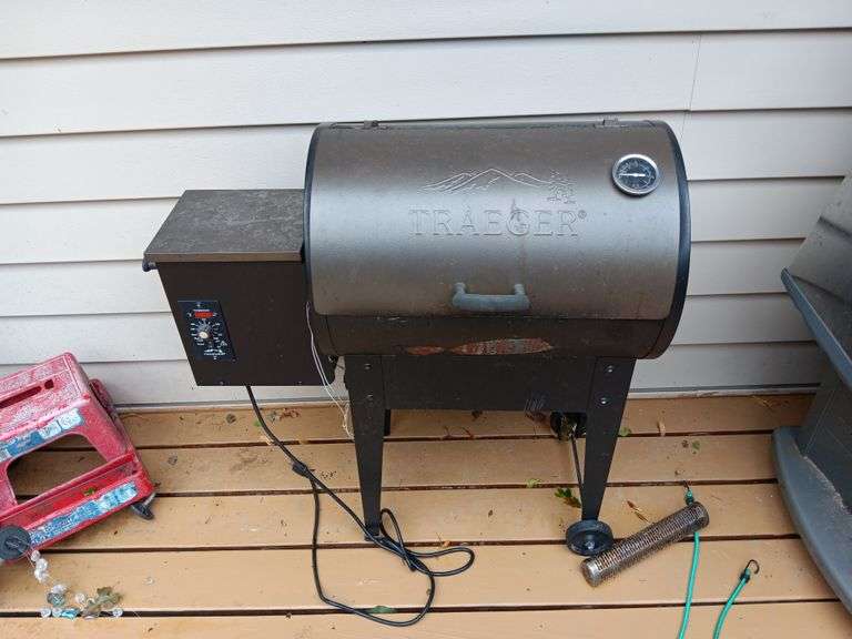 Small Traeger Grill with Cover - Auction Solutions, Inc - Celebrating ...