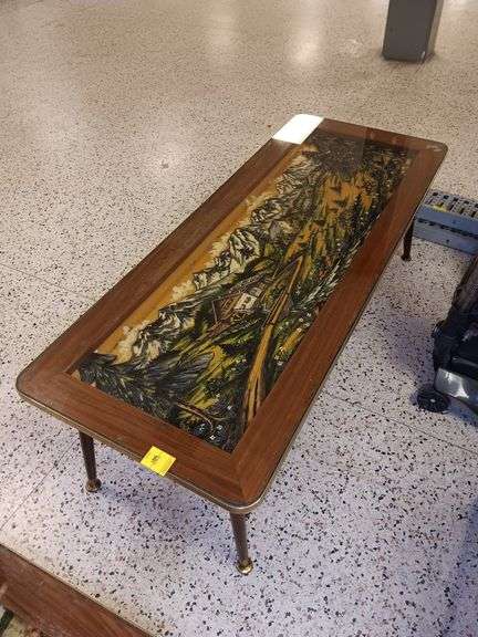 Ornate Wood Engraved Coffee Table 55 x 22 x 19 - Auction Solutions, Inc ...
