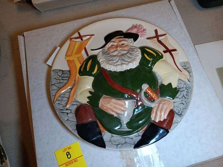 Davenport Pottery Company "Falstaff" Plate by Douglas V Tootle #7256A ...