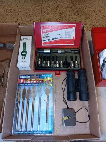 Hex Bit Socket Set, Osborne Arch Punch, Spade Drill Bit Set, and Other ...
