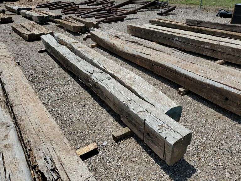 (2) Untreated Oak Beams 15'10" x 10" x 11" - Assiter Auctioneers