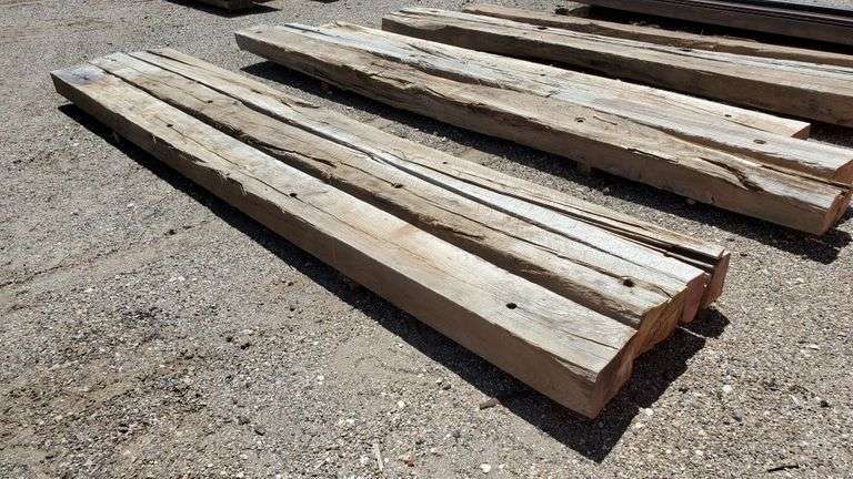 (3) 7" x 11" x 16' Untreated Oak Beams - Assiter Auctioneers